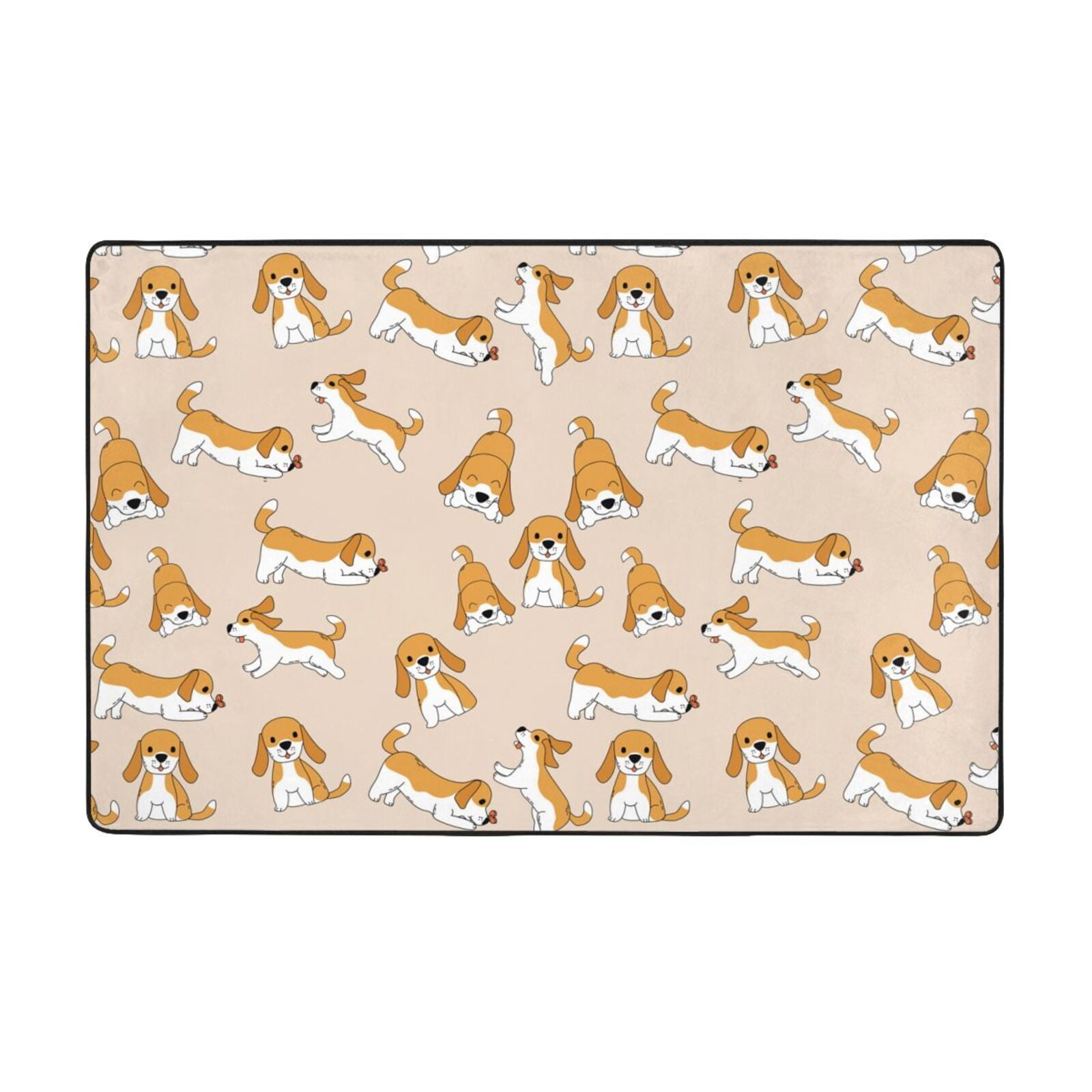 Beagle Dog cute cartoon Indoor Door Mat, Bedroom Rug & Carpets Entryway ...