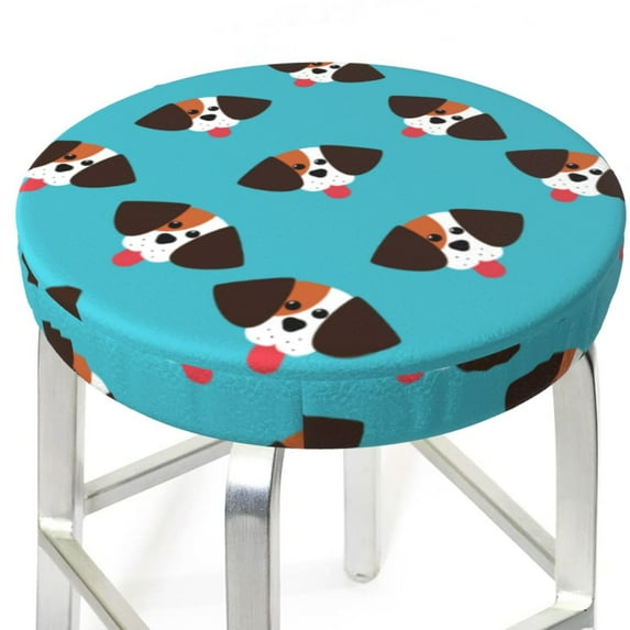 Beagle Dog puppy cute Bar Stool Covers - Stretch Round Seat Covers with ...
