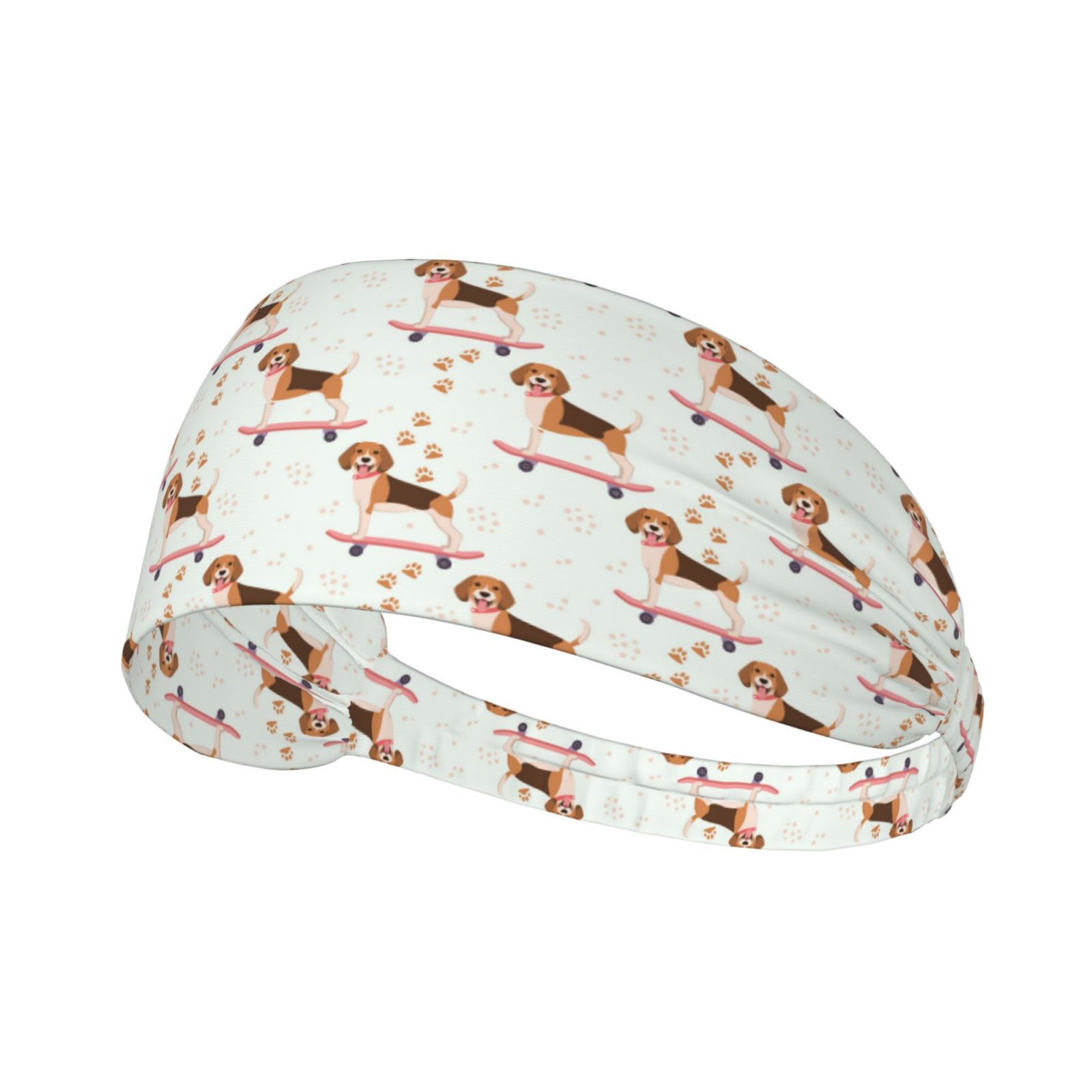 Beagle Dog scooter Headbands for Women Men, Workout Elastic Sweat Band ...