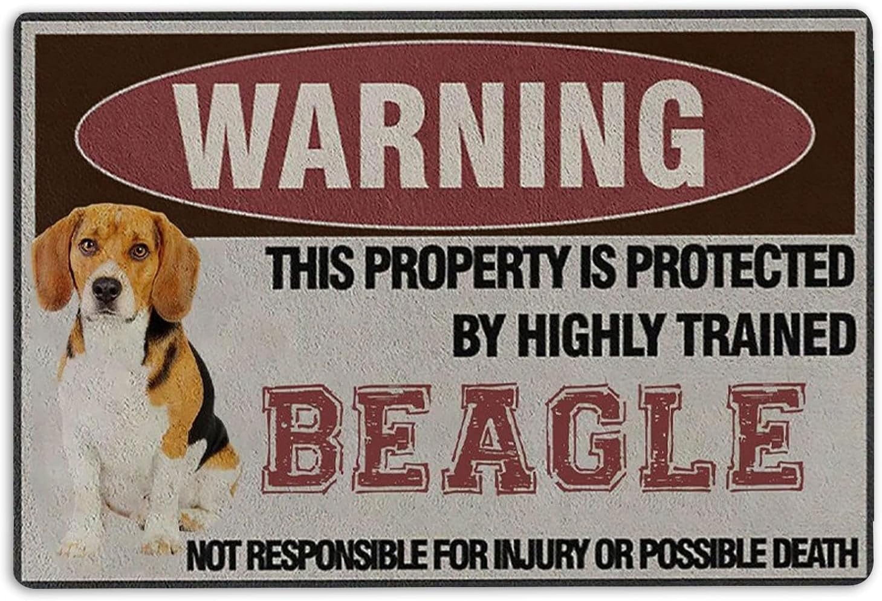 Beagle Door Mat Warning This Property is Protected by a Highly Trained ...