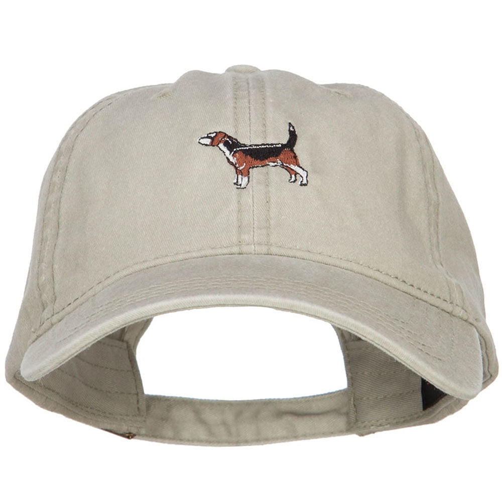 Beagle Embroidered Washed Cap - Stone OSFM - Walmart.com