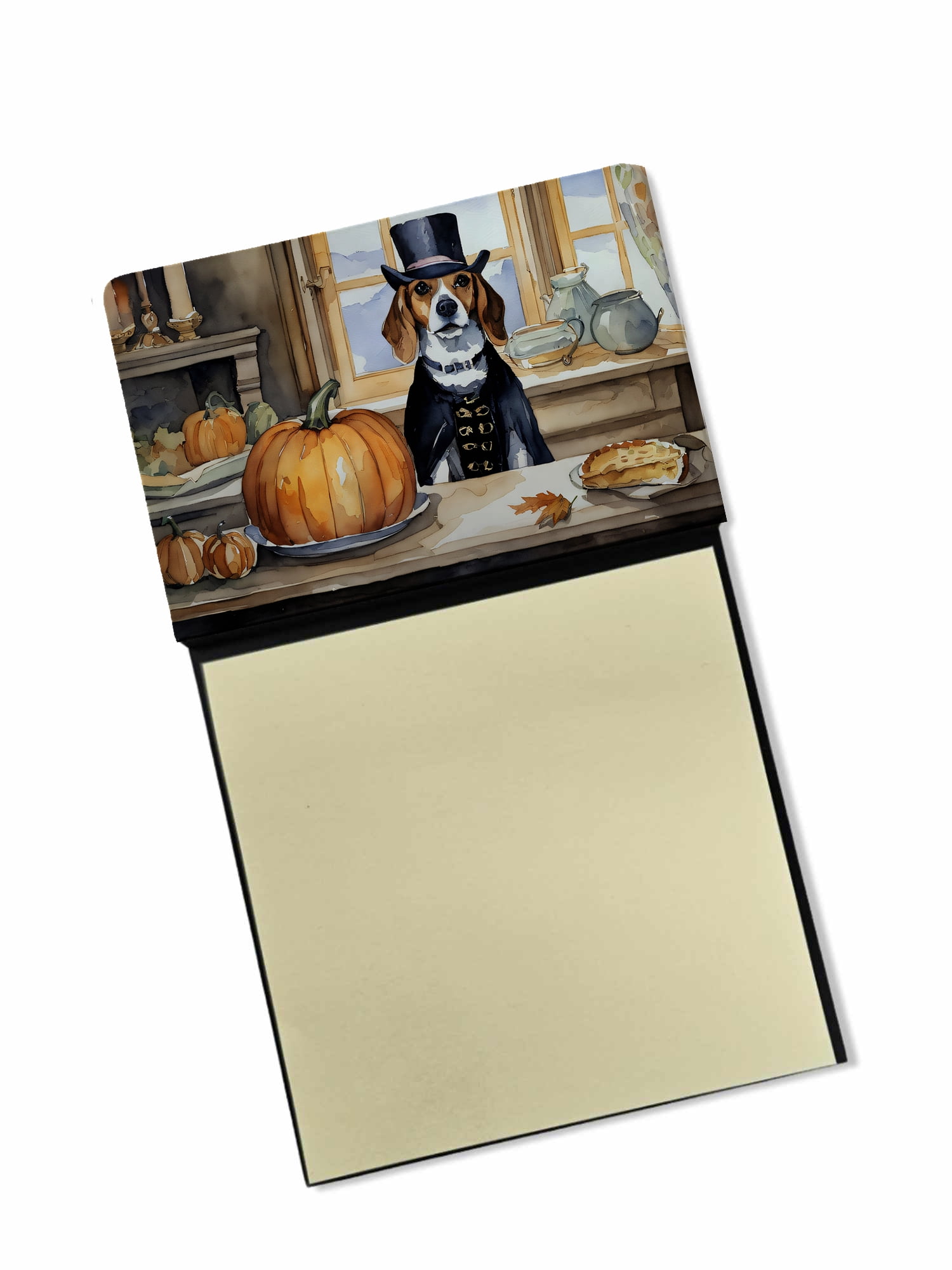 Beagle Fall Kitchen Pumpkins Sticky Note Holder 3.25 in x 5.25 in ...