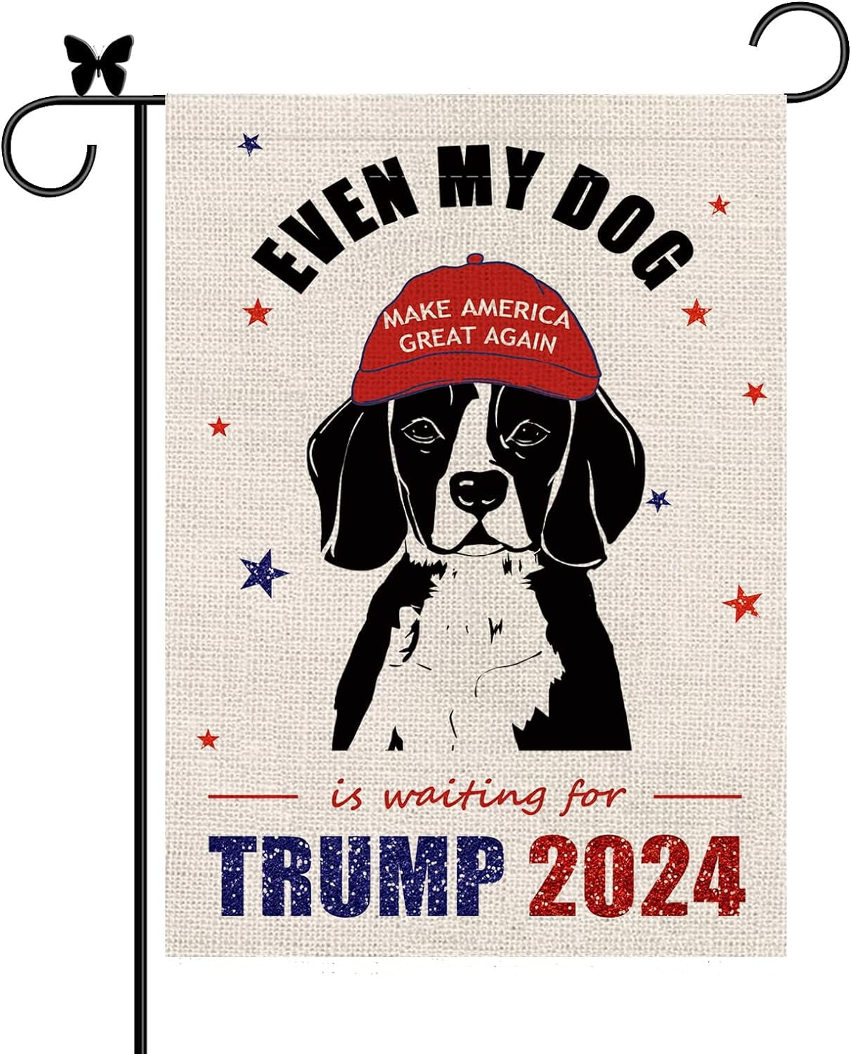 Beagle Garden Flag Even My Dog Is Waiting For Trump 2024 Vertical ...