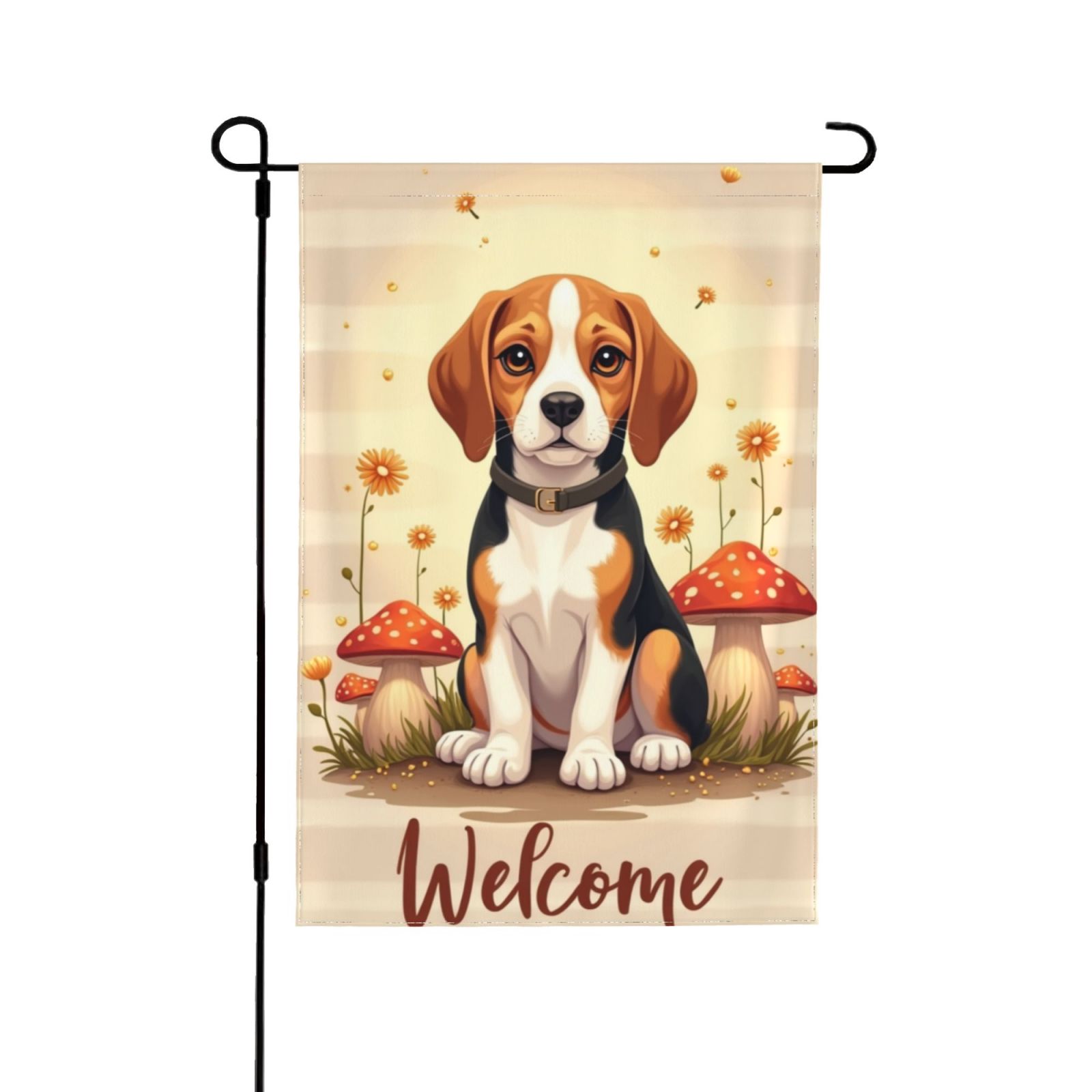 Beagle Garden Flag Home Garden Welcome Dog Spring Yard Flag, 12.5x18 ...