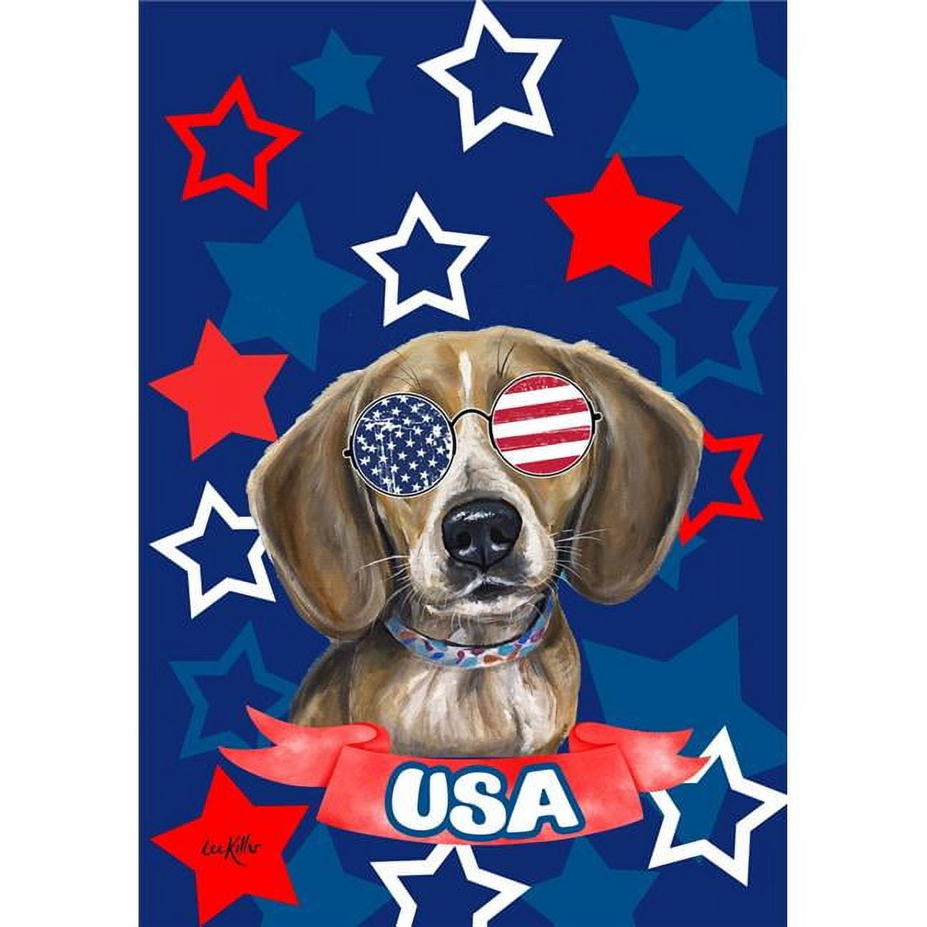 Beagle HHS Patriotic House Flag - Walmart.com