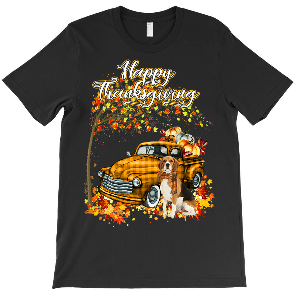 Beagle Happy Thanksgiving Beagle Dog Autumn Fall Pumpkins Truck 26 Dog ...