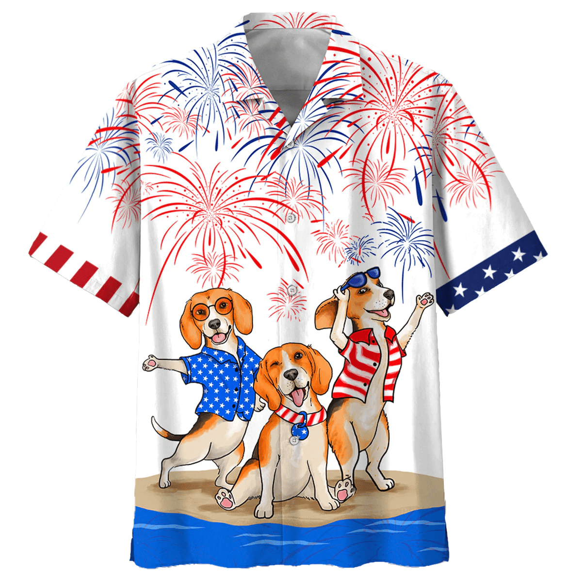 Beagle Hawaiian Shirts For Independence Day Happy 4Th Of July Hawaiian ...