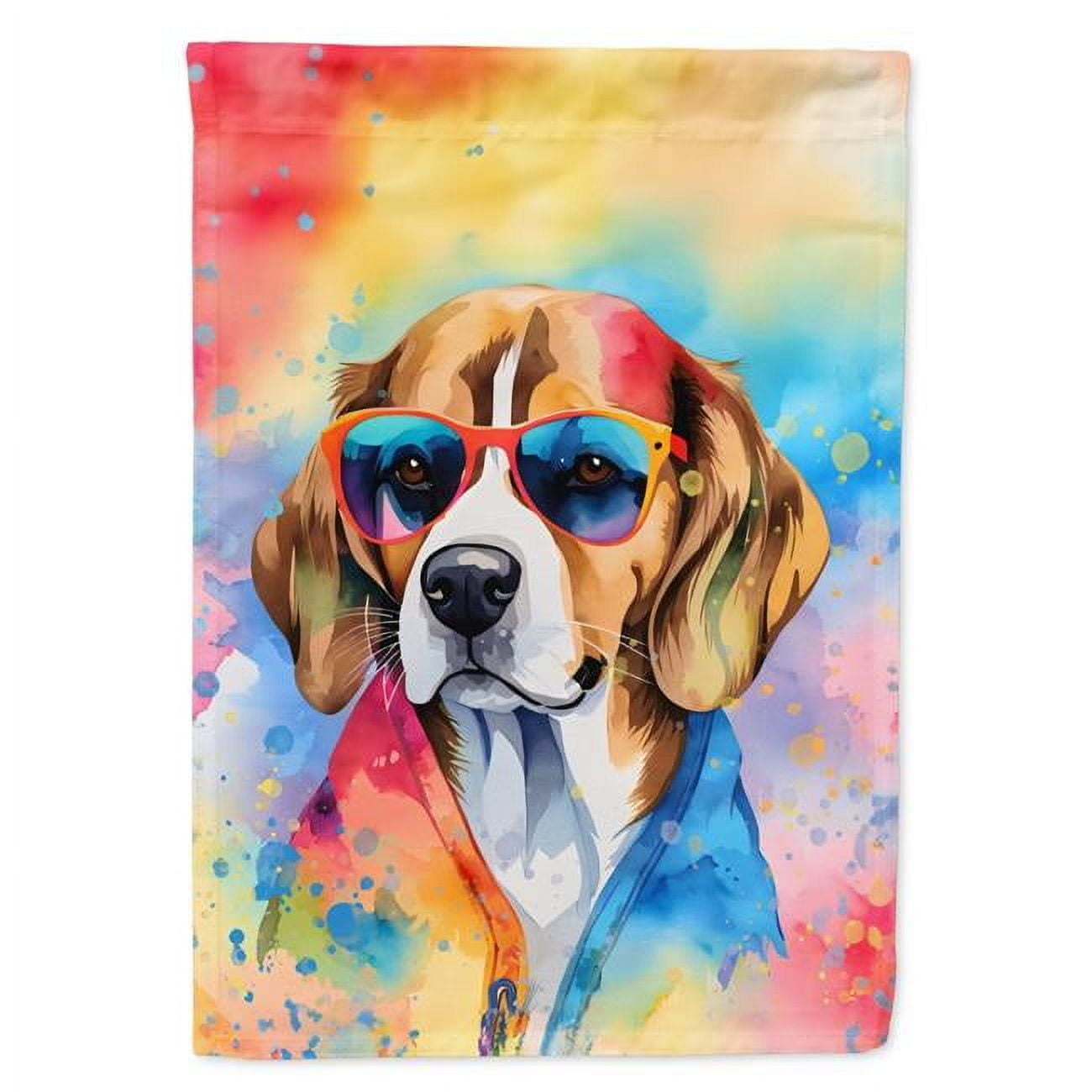 Beagle Hippie Dawg Garden Flag - Walmart.com
