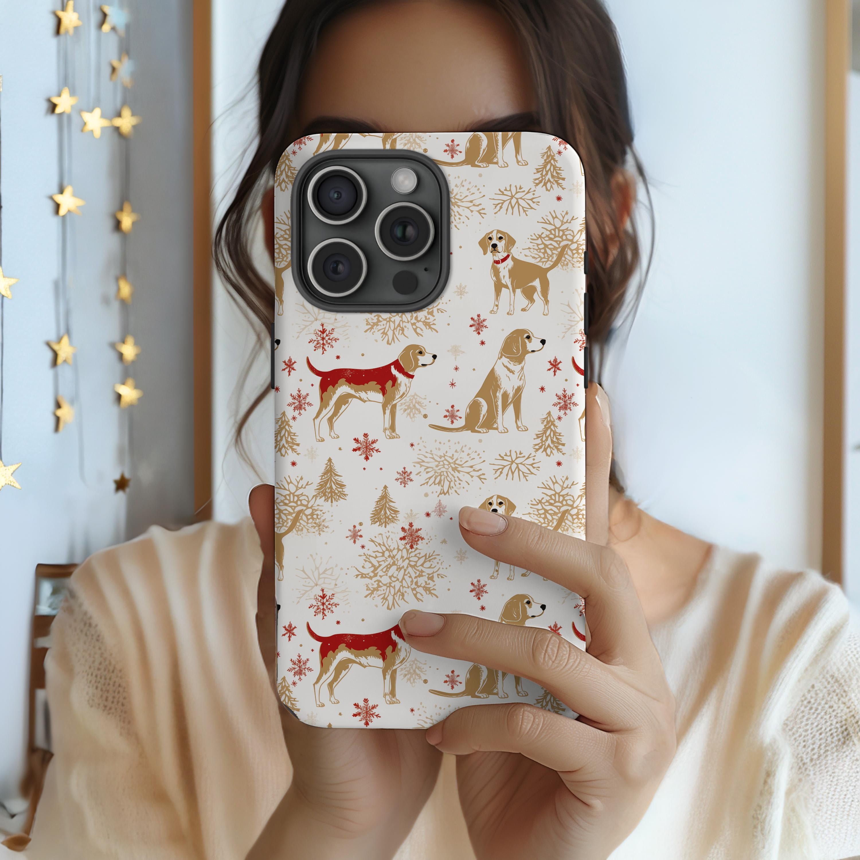 Beagle Holiday Christmas Dog Case for iPhone 17 through 11 Pro Max ...