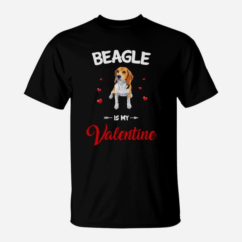 Beagle Is My Valentine Dog Breed Lovers TShirt - Walmart.com