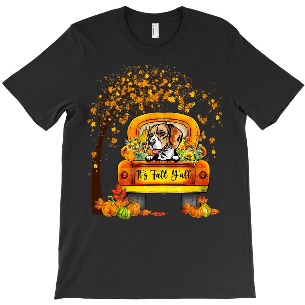 Beagle It's Fall Y'all Beagle Thanksgiving Pumpkin Truck 5 Dog Lover ...