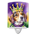 Beagle King of Mardi Gras Ceramic Night Light 4 in x 6 in - Walmart.com