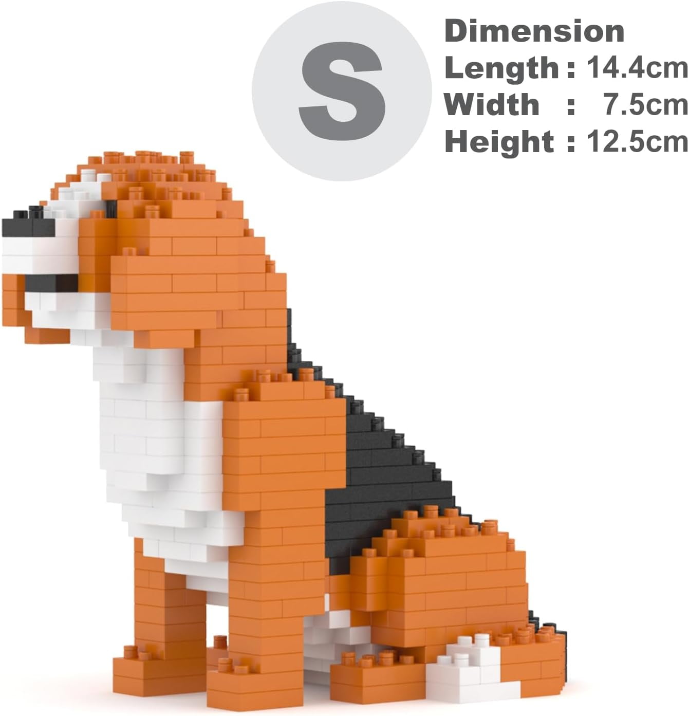 Beagle Mini 01S | Plastic Building Blocks | Size of 14+Year Old Beagle as shown in the picture ...