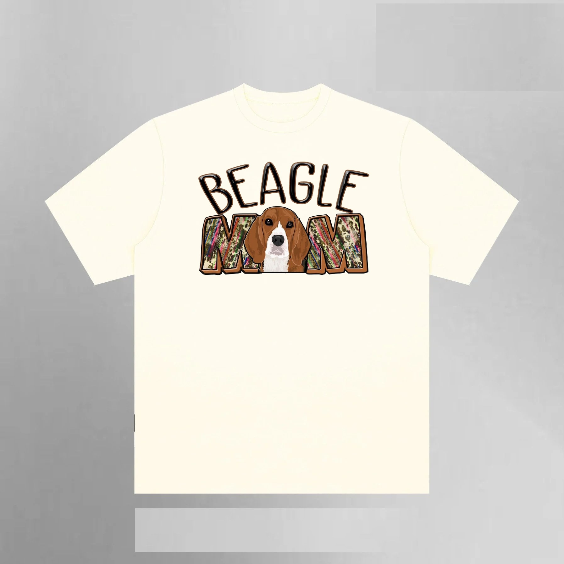 Beagle Mom Cute Puppy Lover Retro Vibe Aesthetic Dog Mama Graphic Shirt ...