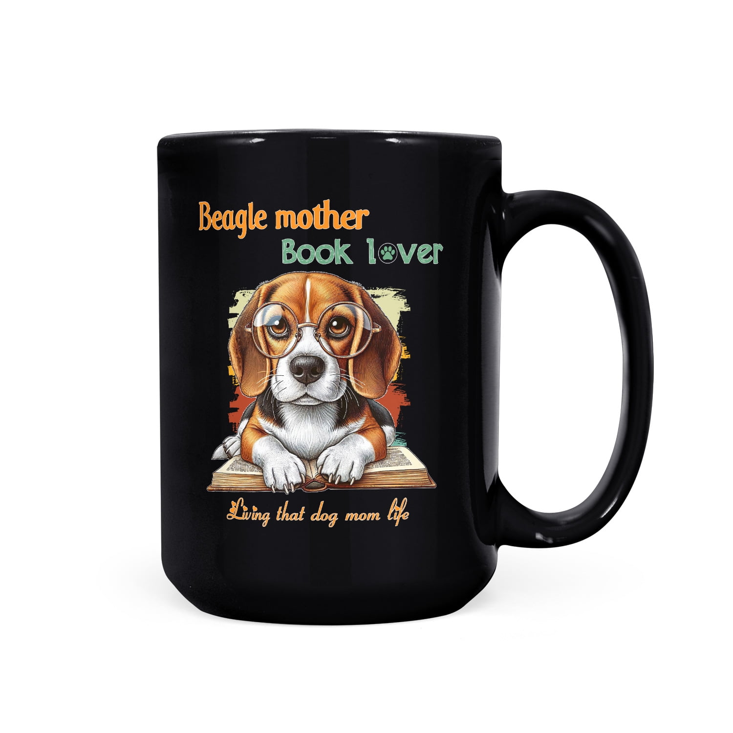 Beagle Mother Book Lover Living That Dog Mom Life Happy Mother's Day Mug Beagles Dog Lover Gifts ...