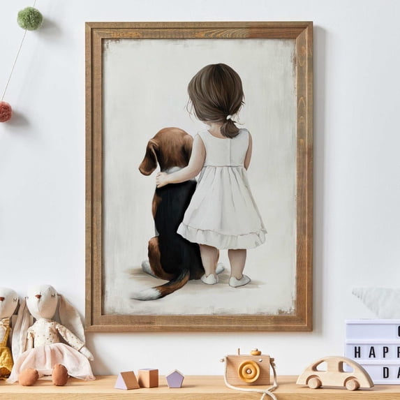 Beagle Nursery Decor Beagle And Girl Beagle Print Nursery Beagle Art ...