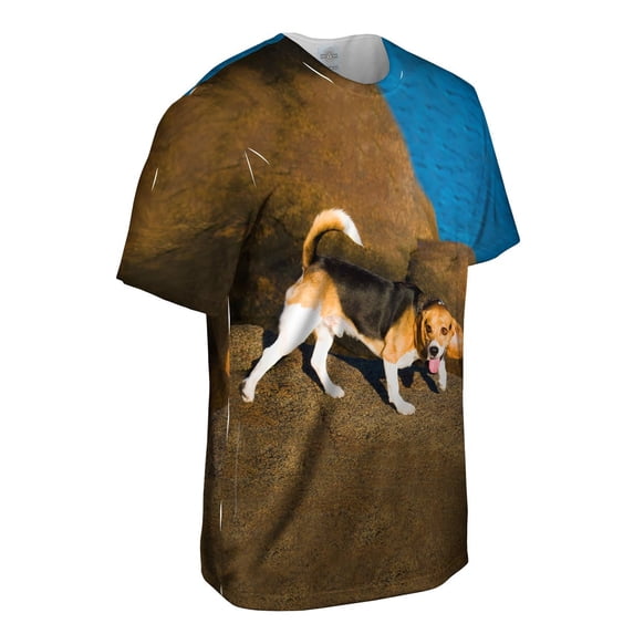 Beagle On Rocks Mens T-Shirt All Over Print - Walmart.com