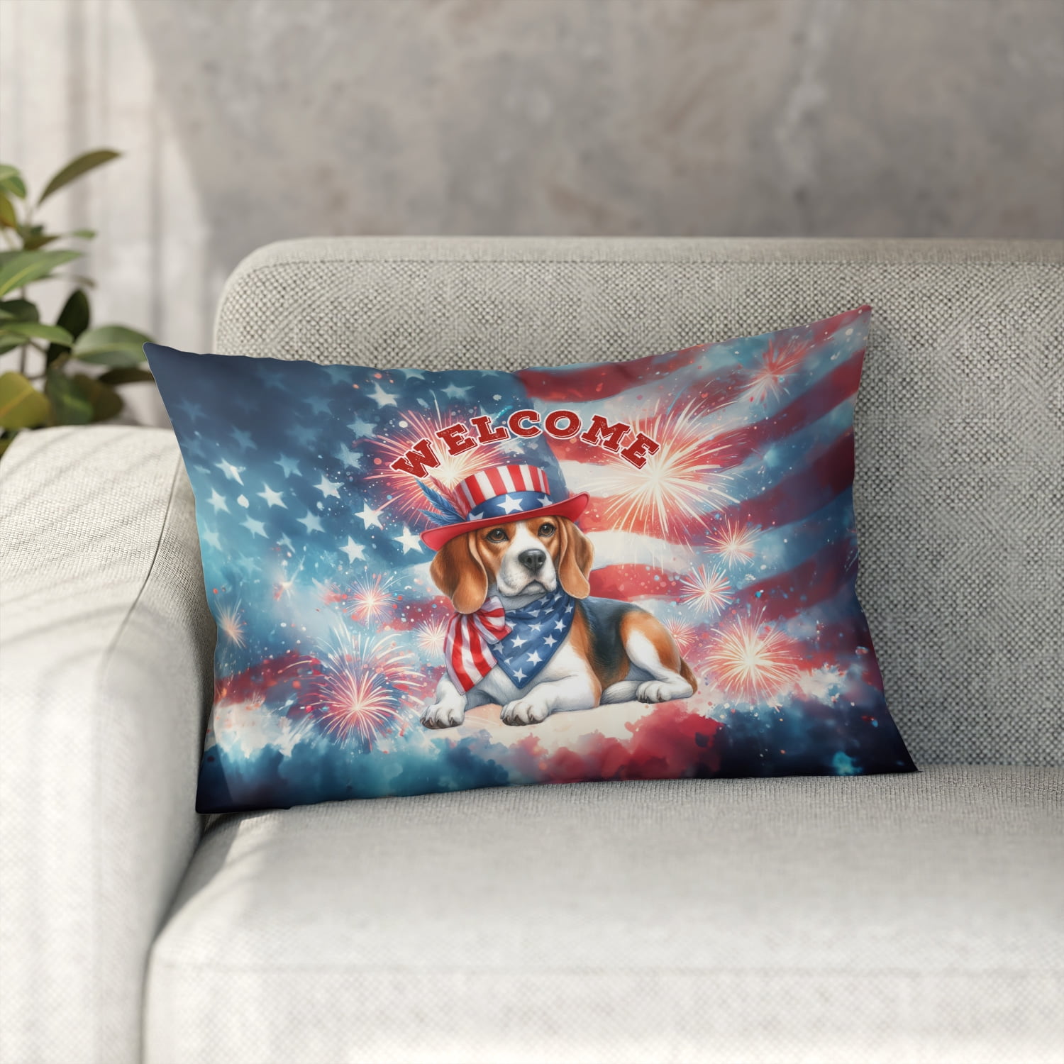 Beagle Patriotic Welcome for 4Th of July Independence Day Pillowcase ...