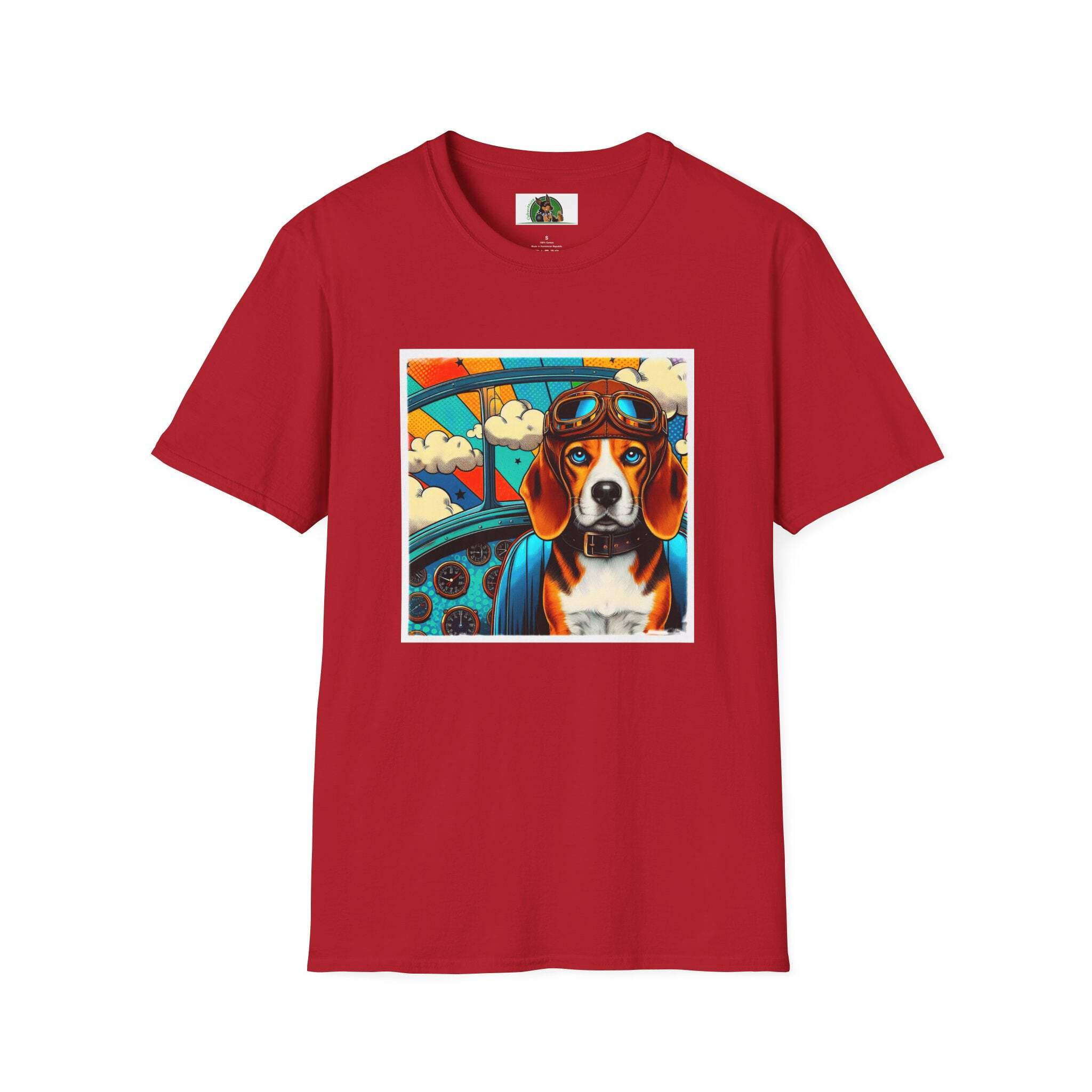 Beagle Pilot T-Shirt - Unisex Softstyle - Walmart.com