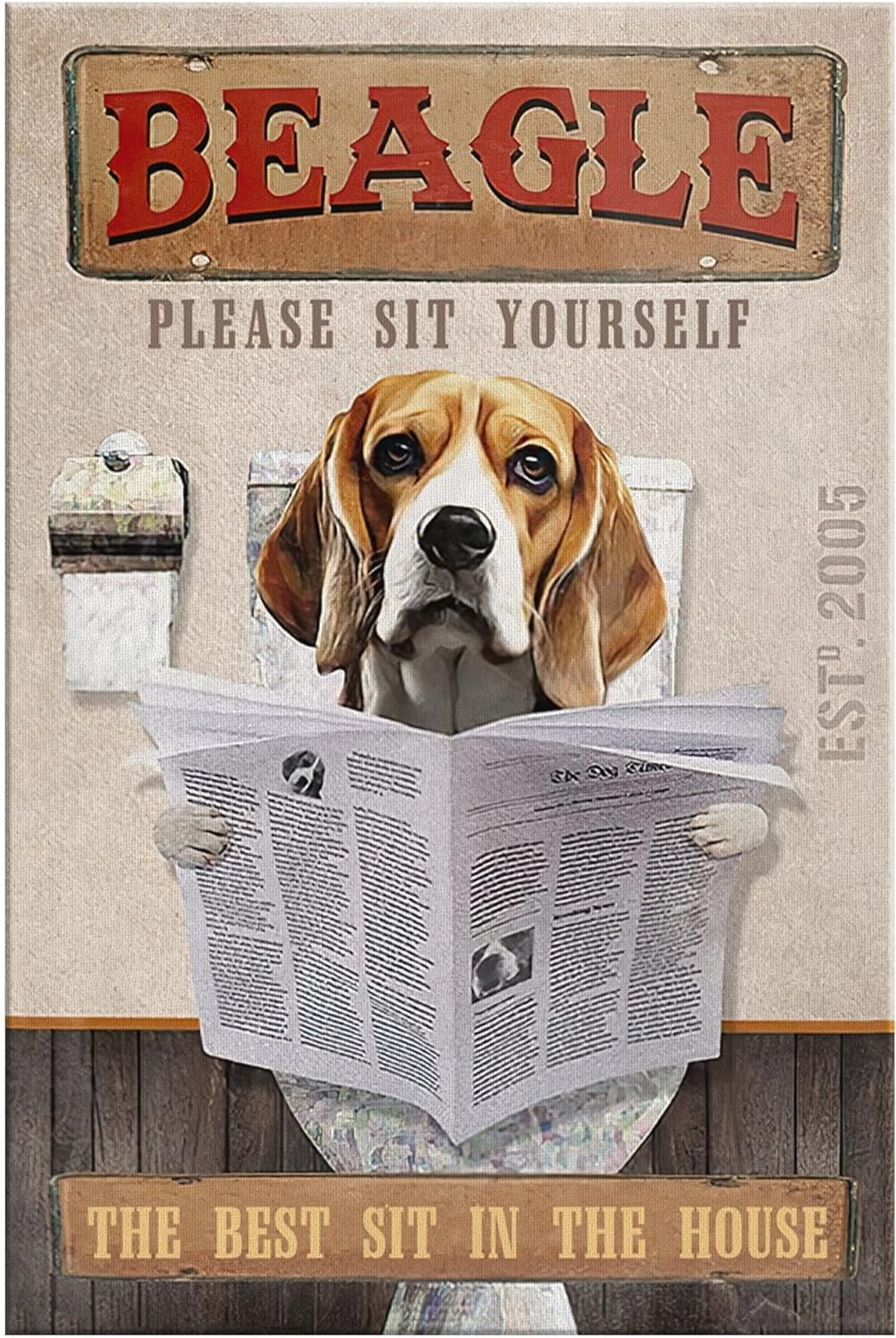 Beagle Please Sit Yourself The Best Sit in The House Metal Tin Sign ...