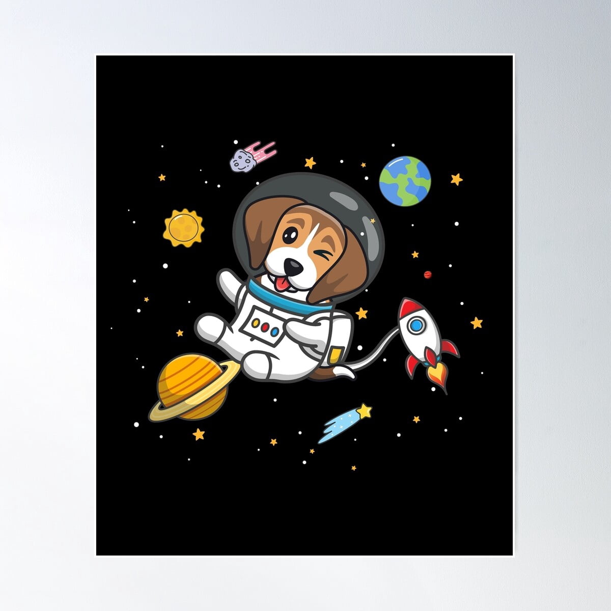Beagle Poster Wall Art, Modern Wall Decor For Living Room Bedroom ...