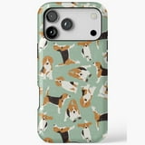 Beagle Scatter Mint Cute Dog Pattern Phone Cover for iPhone 11 12 13 14 ...