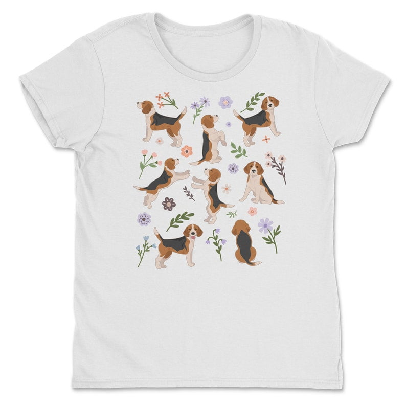 Beagle Shirt, Cute Tri Color Beagle T-shirt, Tricolor Pet Tee, Beagle ...