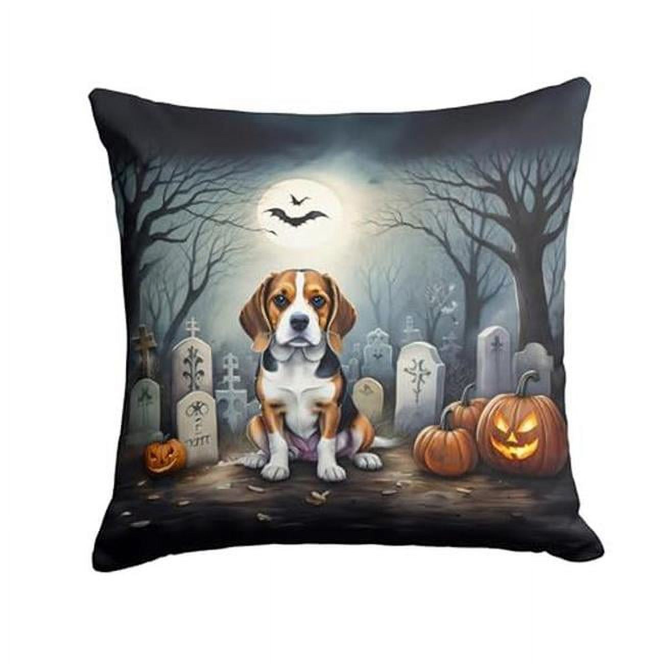Beagle Spooky Halloween Fabric Decorative Pillow 14 in x 14 in ...