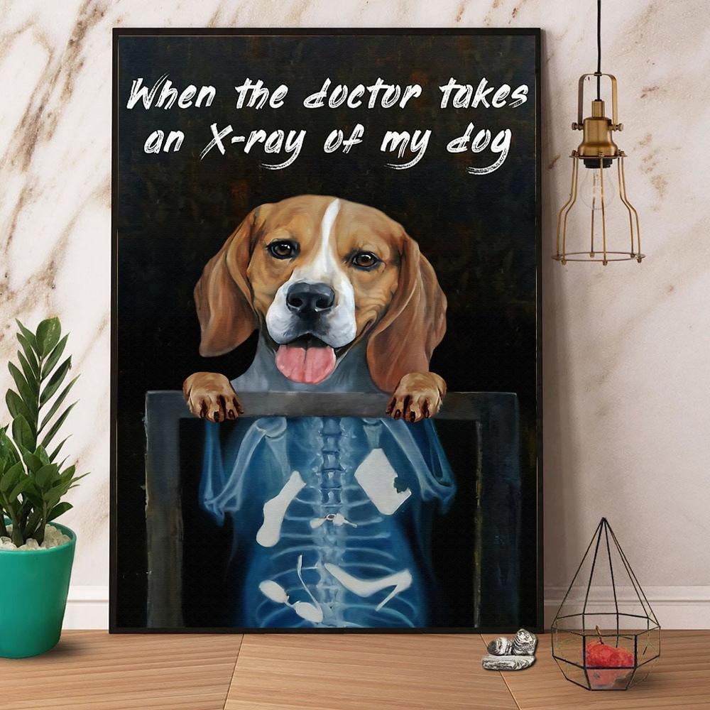 Beagle Takes An X-Ray Of My Dog Paper Poster No Frame Matte Wall Art ...