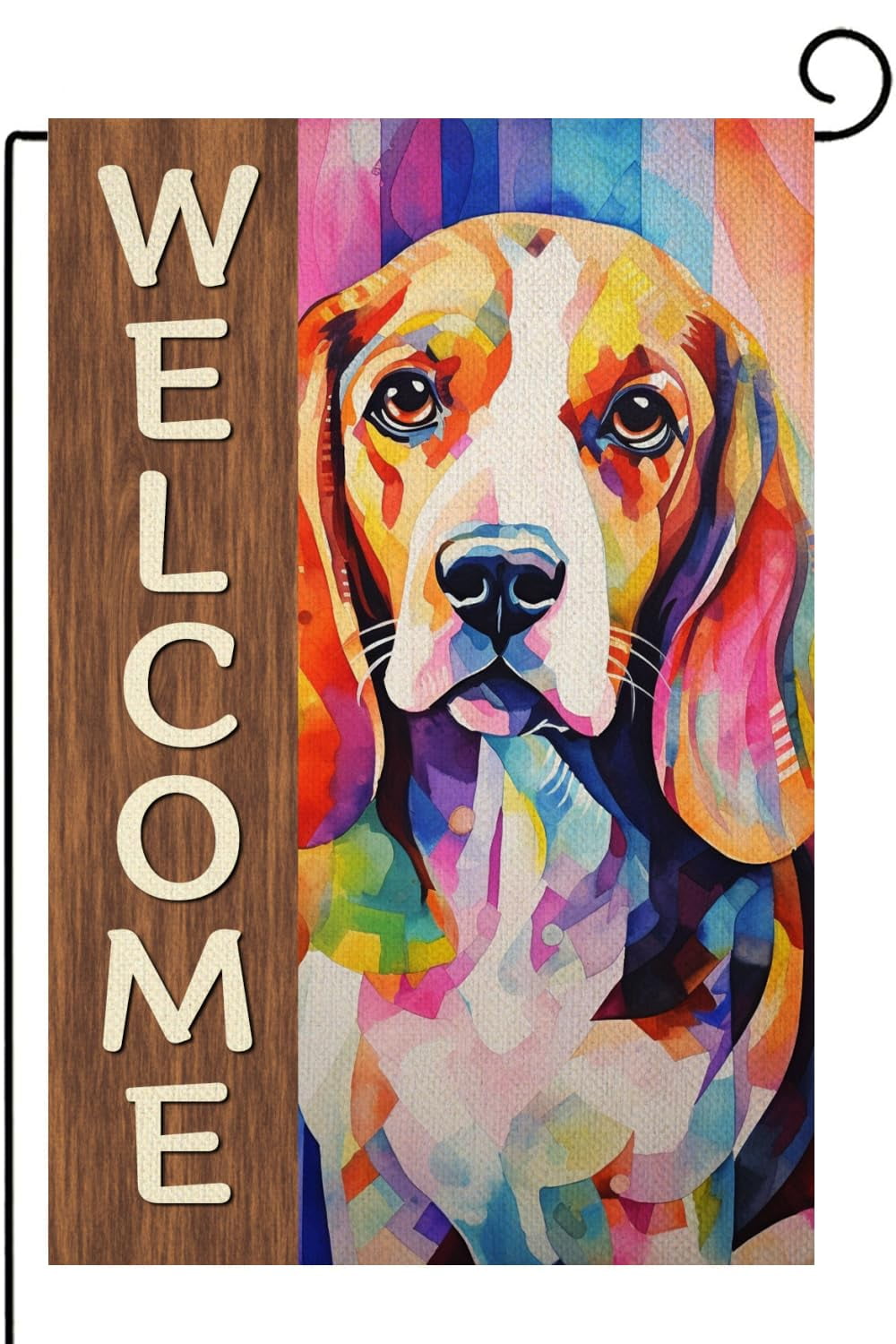 Beagle Welcome Garden Flag Dogs Paw Prints Spring Yard Flag Pet Lovers ...
