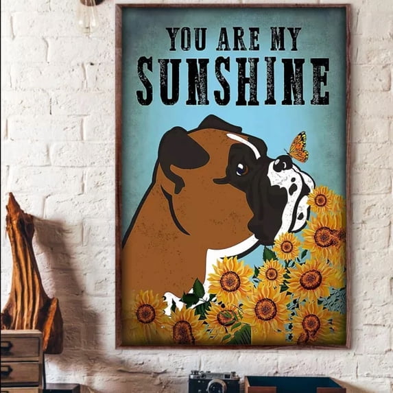 Beagle You Are My Sunshine Sunflower Dog- Vintage Wall Arttrendy Retro ...