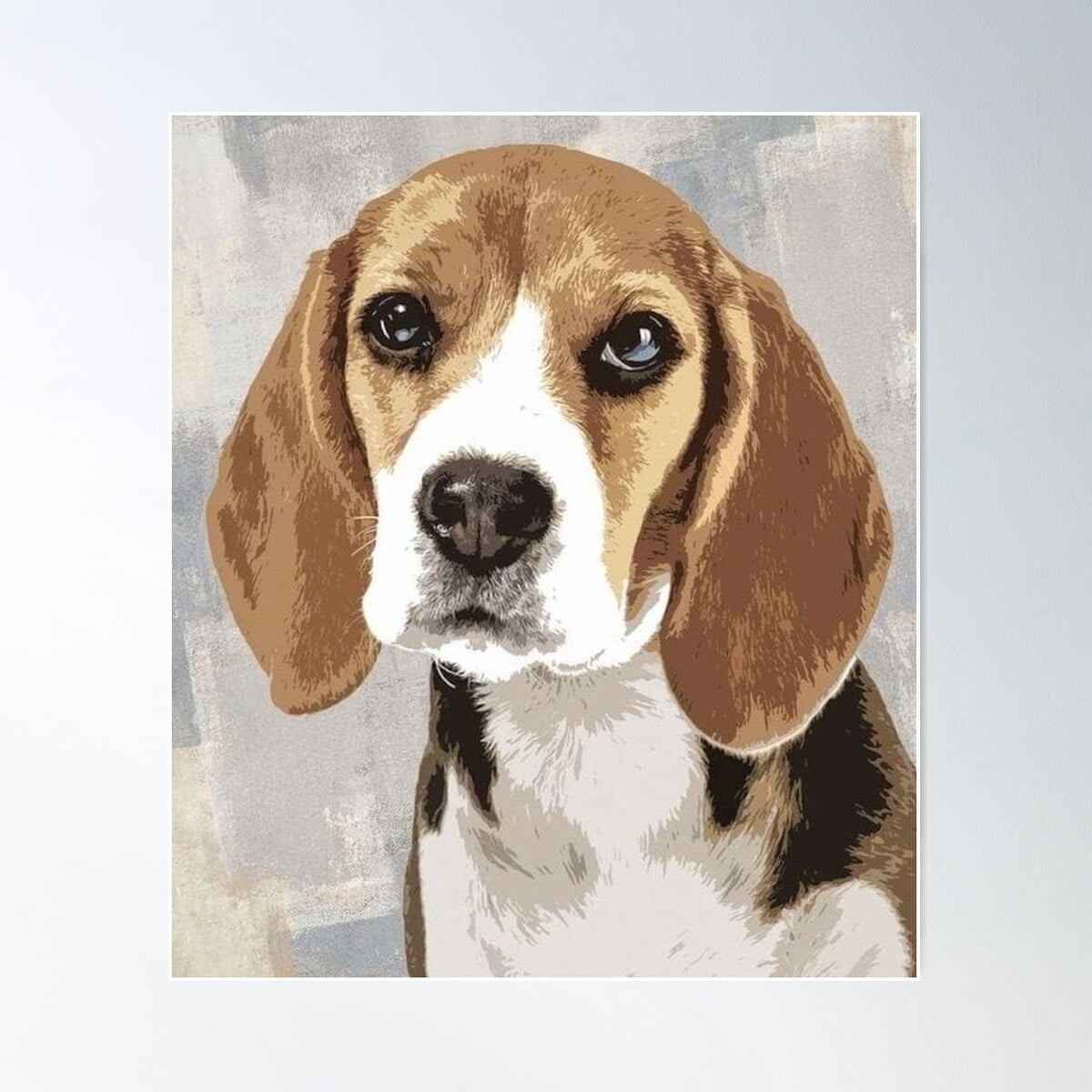 Beagle dog portrait dogs pet pets puppy art cute Beagles Poster, 12x18 ...