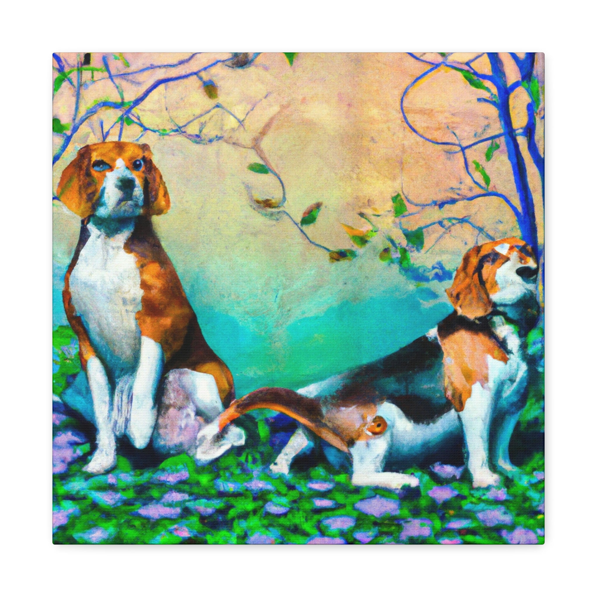 "Beagle's Nouveau Dance". - Canvas - Walmart.com