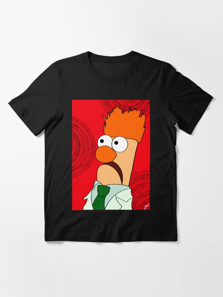 Beaker Comic Portrait Red Background DHMIS Inspired Essential Unisex T ...