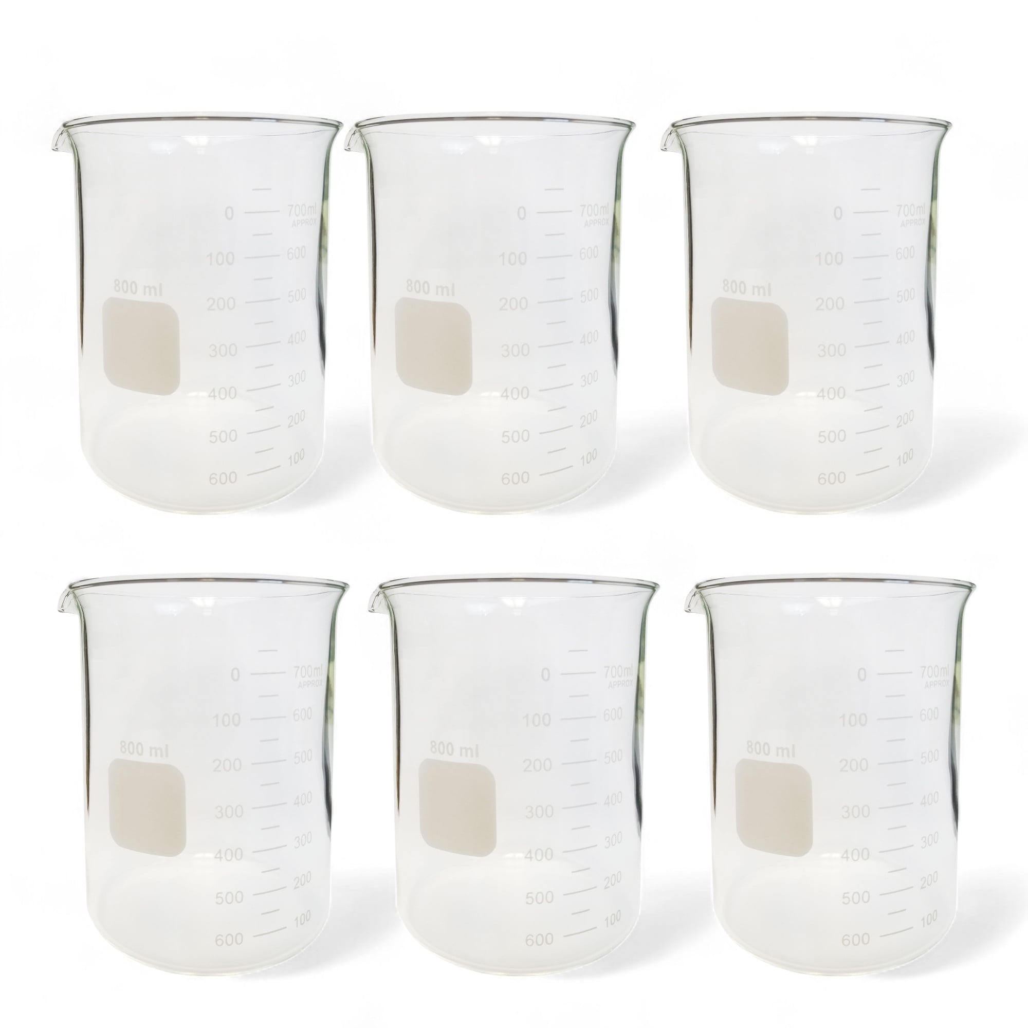 Beaker Griffin Style 800ml Capacity Borosilicate Glass Graduated. Pack ...