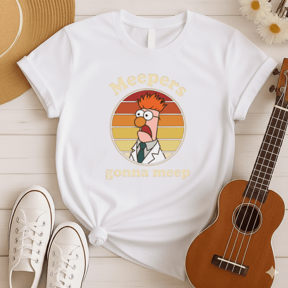 Beaker Meepers Gonna Meep Muppet Show Retro Sunset T-Shirt, for men ...