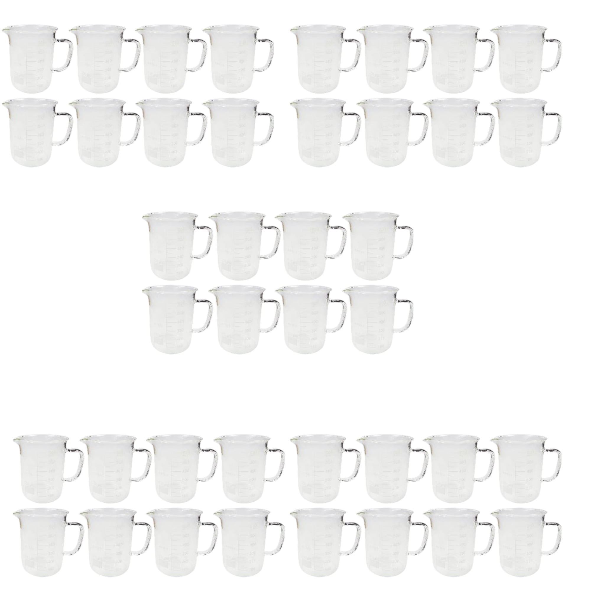 Beaker Mug 600ml with Handle and Pour Spout Borosilicate Glass. Case of ...