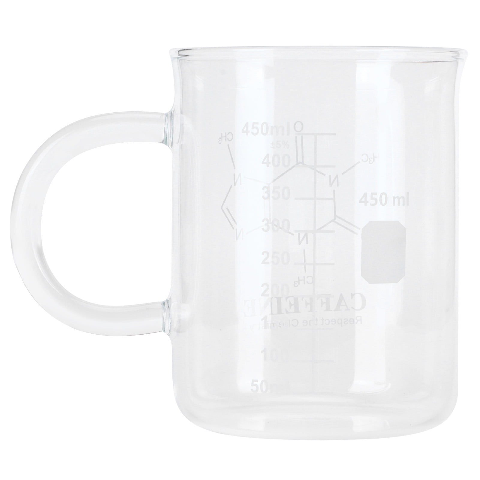 Beaker Mug Borosilicate Glass Cup With Handle And Measuring Scale For ...