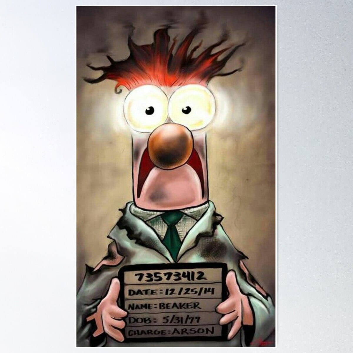 Beaker Muppets Poster Wall Art, Modern Wall Decor For Living Room ...