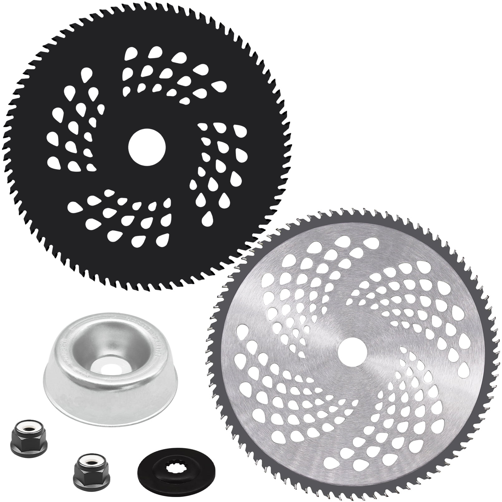 Bealkimm 10 & 8-Inch 80T Carbide Tip Brush Blades, Stainless Steel ...