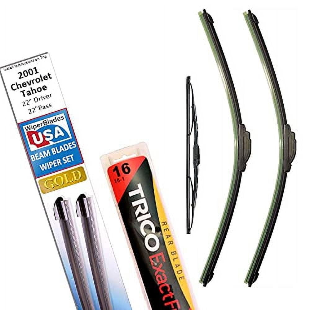 Beam Blade Wipers Replacement Set for 2001 Chevrolet Tahoe w/Rear ...