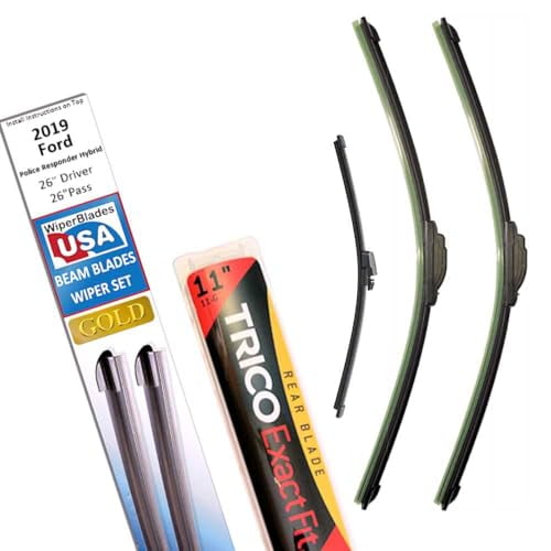 Beam Blade Wipers Replacement Set for 2019 Ford Police Responder Hybrid ...