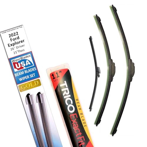 Beam Blade Wipers Replacement Set for 2022 Ford Explorer w/Rear ...