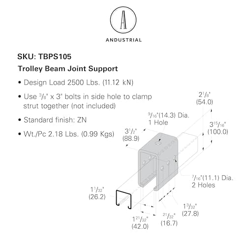 Beam Channel Trolleys Track Hanger/Joiner Connector Support Bracket for ...