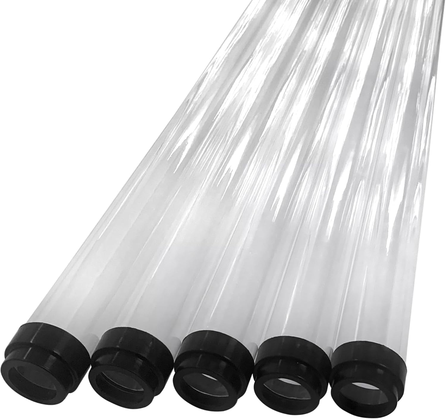 Beam Lighting 48" Clear T12 Tube Guard - 5 Pack for Fluorescent or LED ...