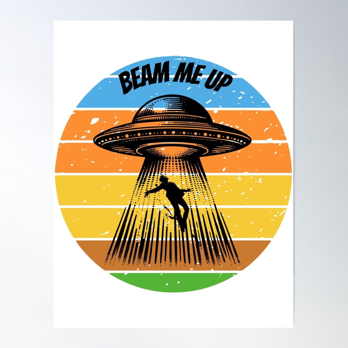 Beam Me Up Poster Wall Art, Modern Wall Decor For Living Room Bedroom ...