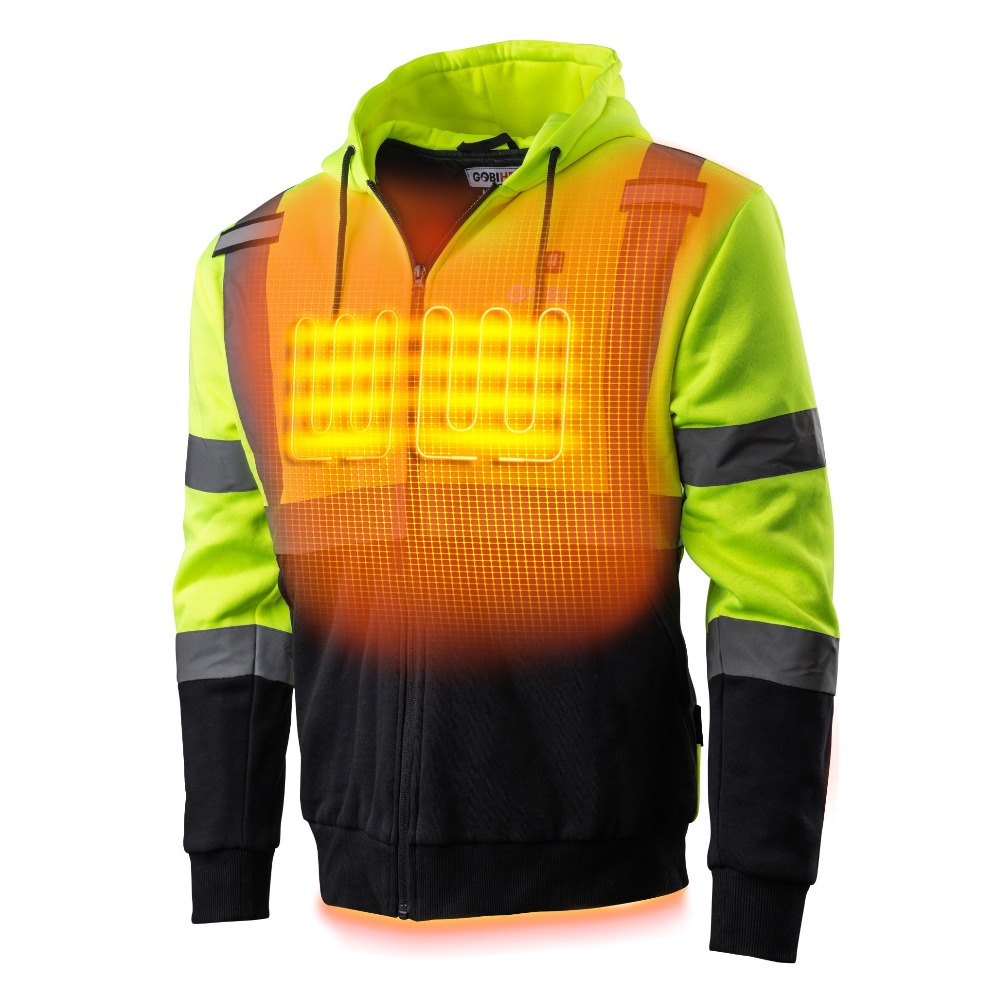 Beam Men's Workwear Heated High-Vis Hoodie by Gobi Heat - Walmart.com
