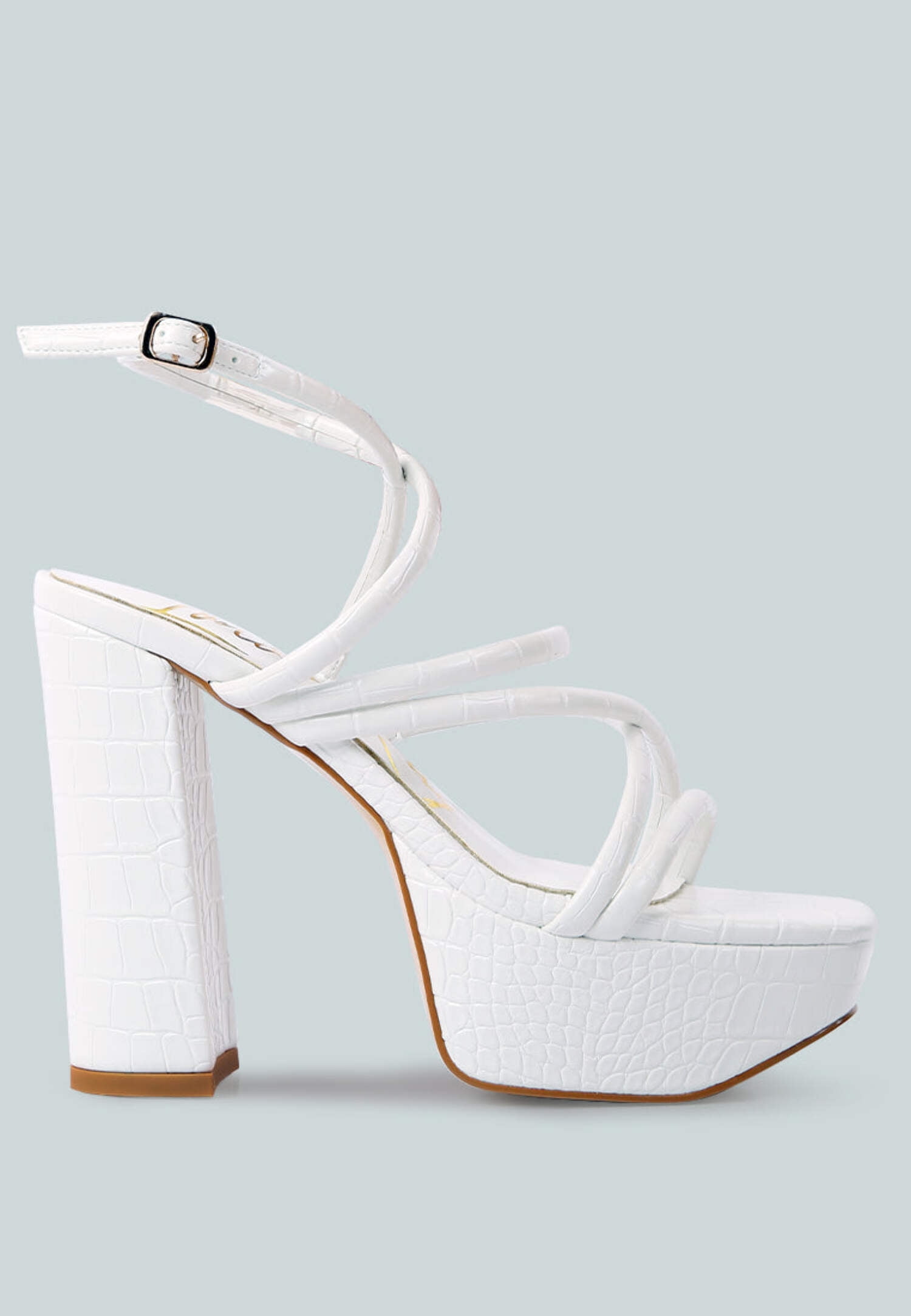 Beam Tips Strappy Chunky Platform High Heel Sandals - Walmart.com