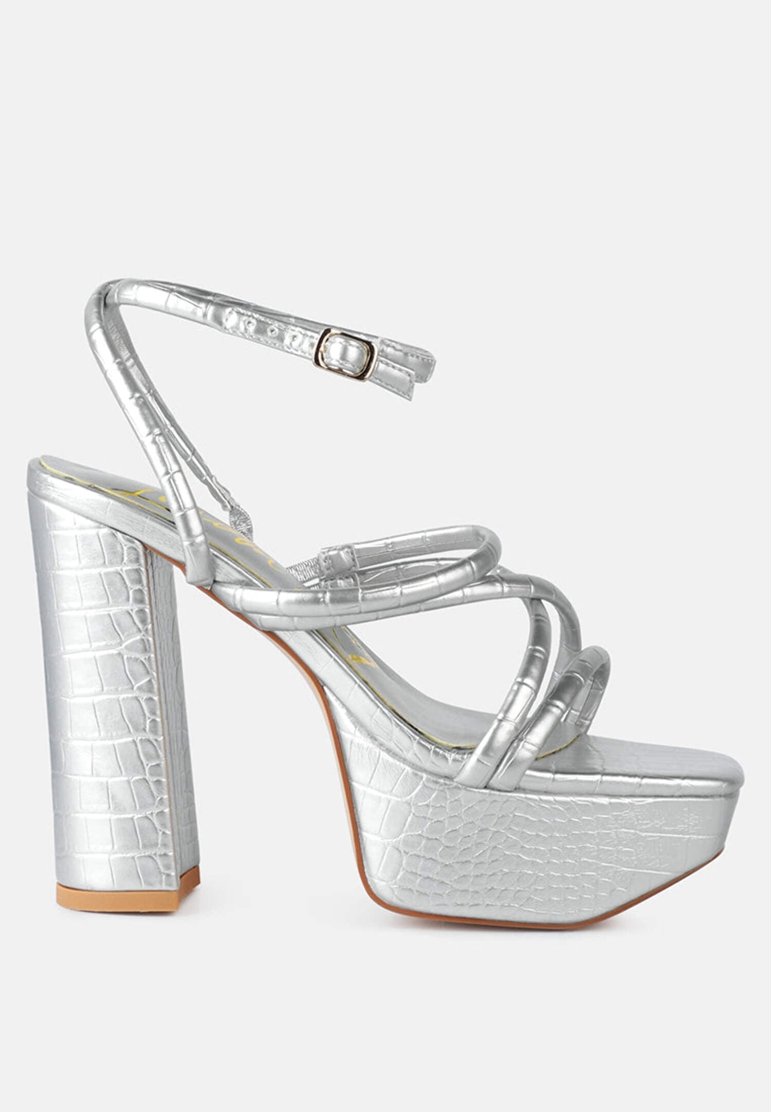 Beam Tips Strappy Chunky Platform High Heel Sandals - Walmart.com