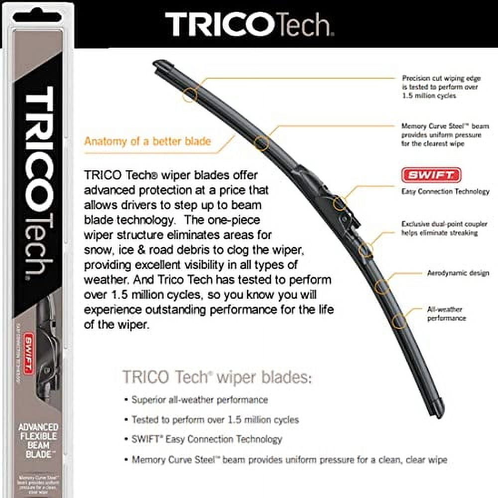 Beam Wiper Blades for 2019 Ford Ranger Set Trico Tech Beam Blades Wipers Set Bundled with ...